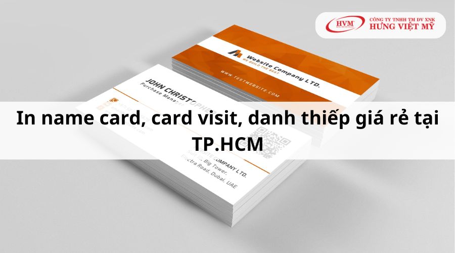 In name card, card visit, danh thiếp giá rẻ tại TP.HCM