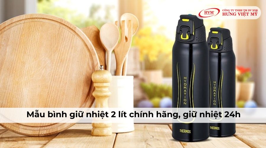 Mẫu bình giữ nhiệt 2 lít chính hãng, giữ nhiệt 24h
